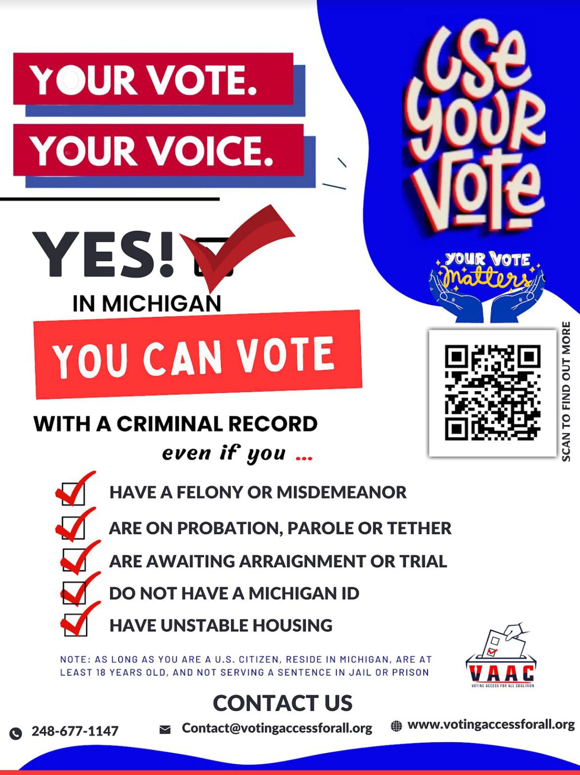 Spread our Message with our New VAAC Posters! – Voting Access For All